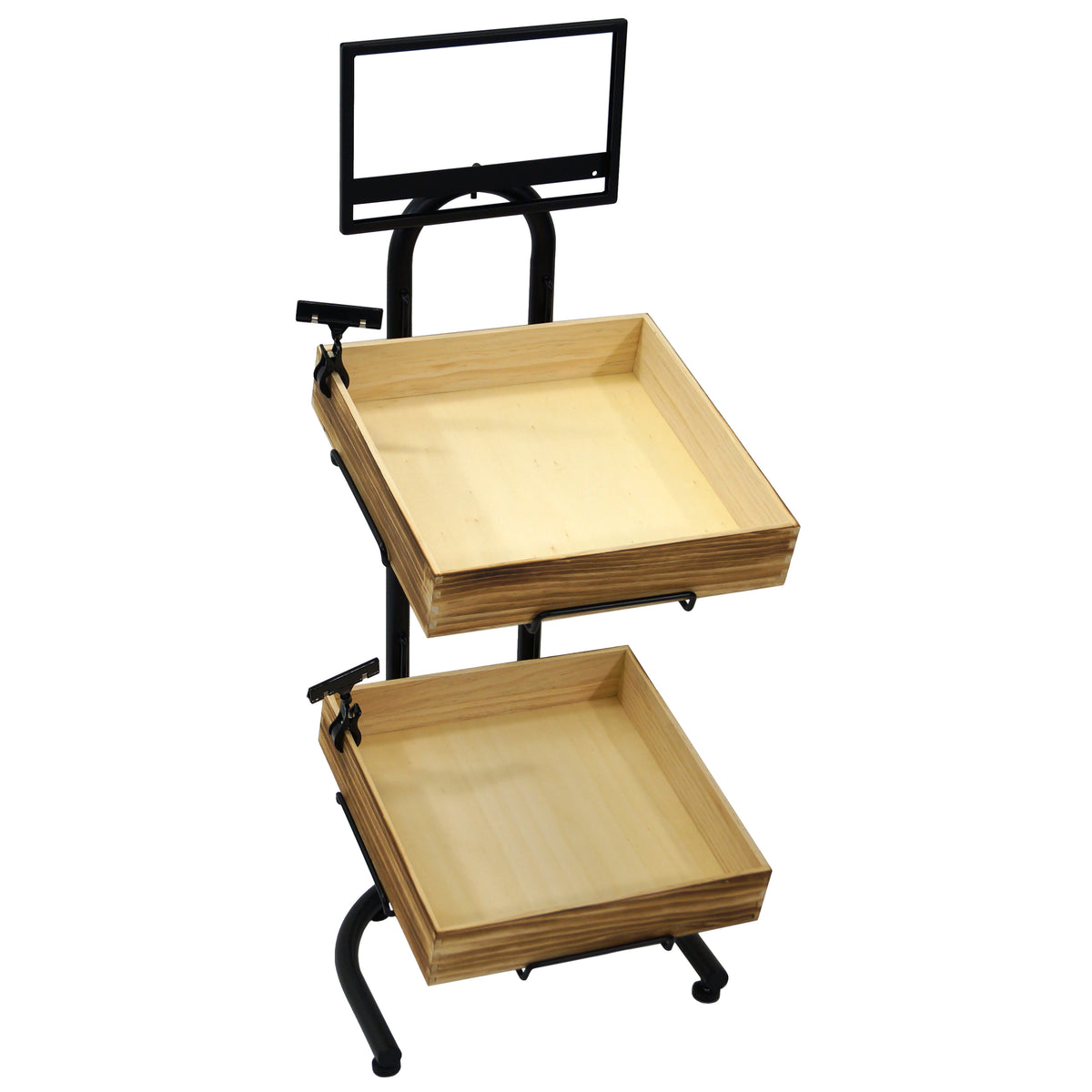 Custom Wood Display with Metal Frame and Two Wooden Crates – Mobile ...