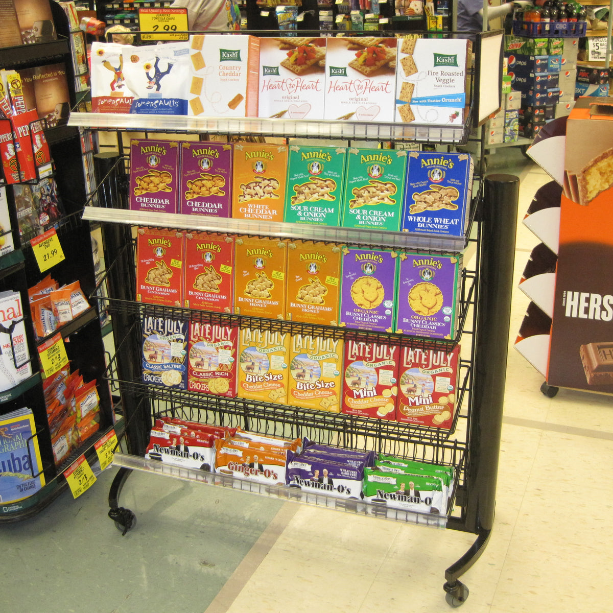 Custom Multi-Use Display with Five Shelves – Mobile Merchandisers