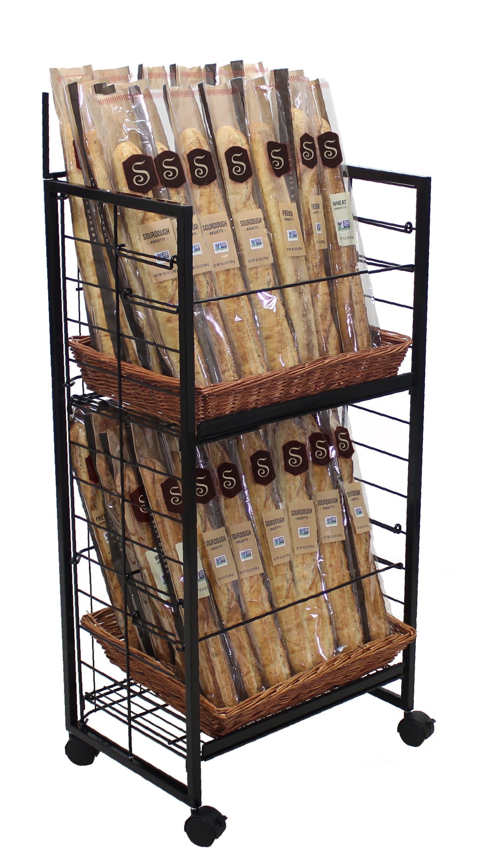 4-Shelf Mobile Fold-Up Display - Black – Mobile Merchandisers