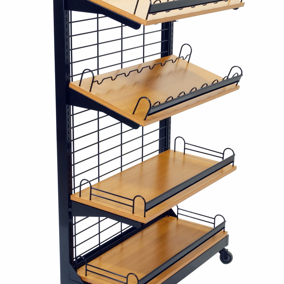 End Cap with Wood Shelves for Wine (Exc. Shipping) – Mobile Merchandisers