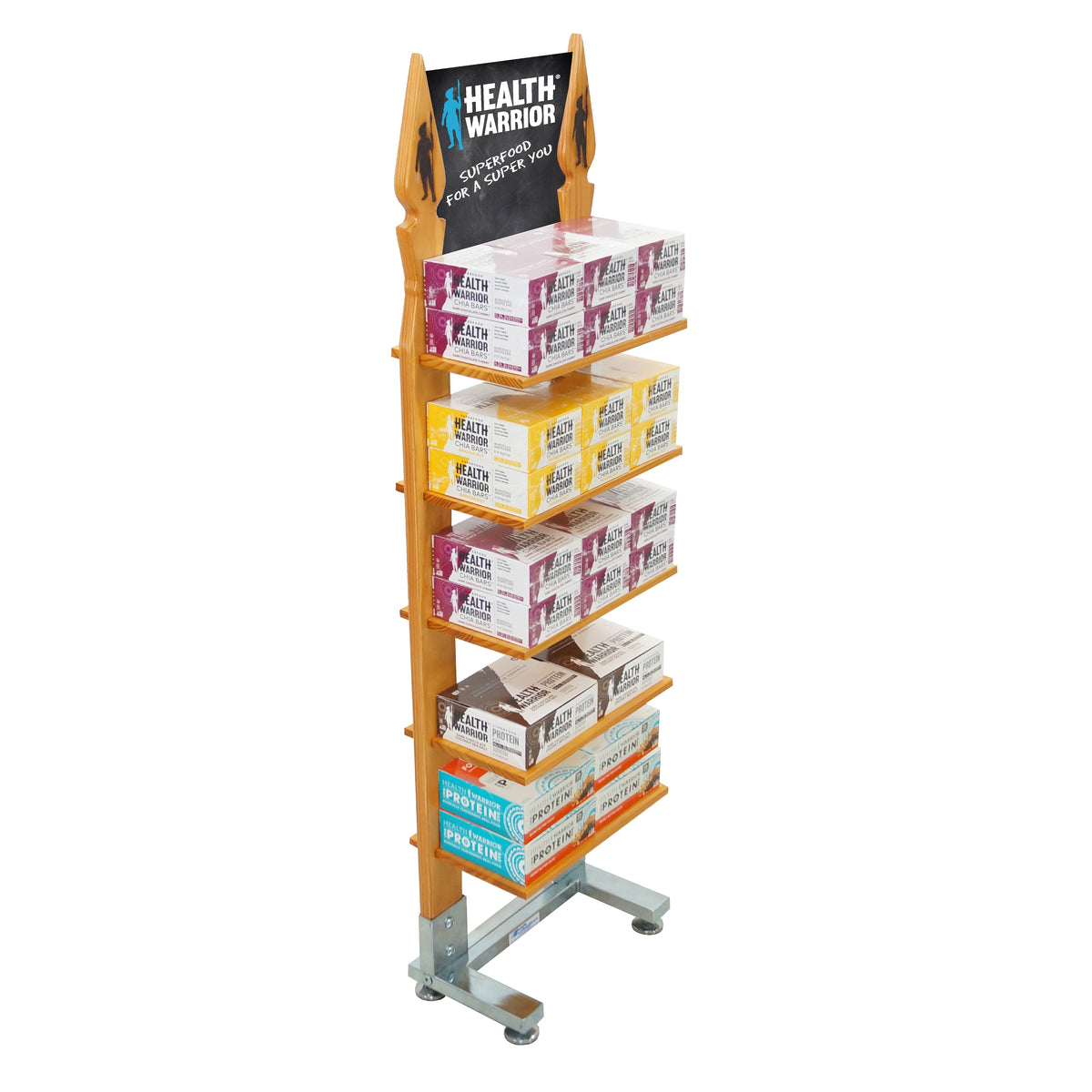 Custom - 4-Shelf Carved Wood Display – Mobile Merchandisers