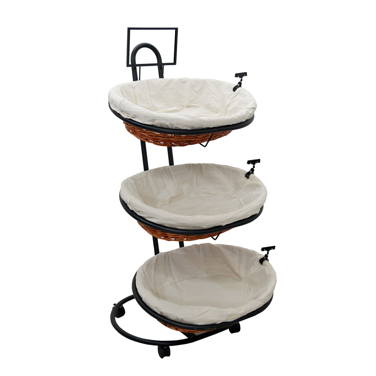 3-Tier Large Floor Display with 3 Oval Baskets - Cloth (Exc. Shipping ...